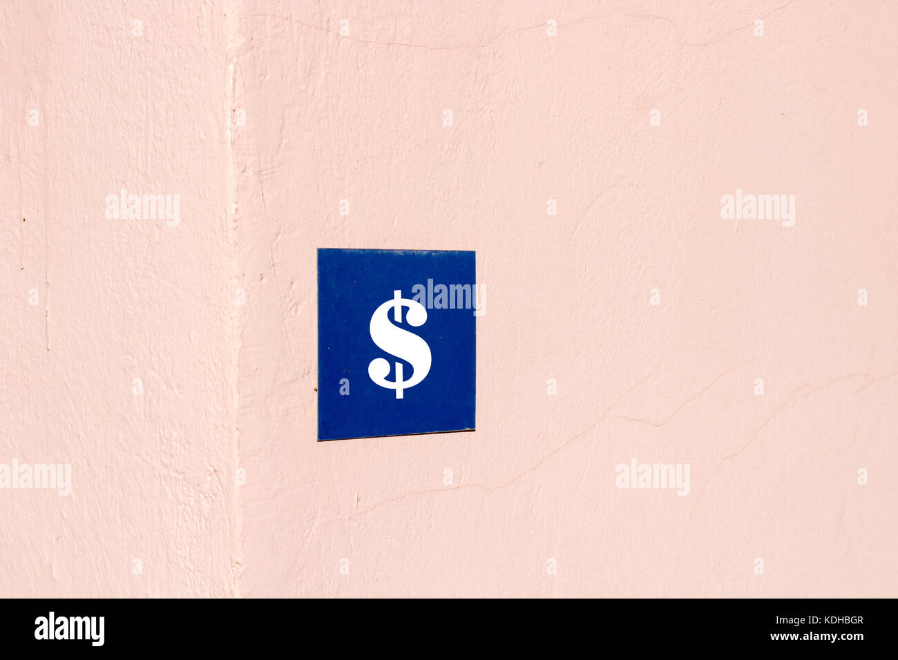dollar sign on the exterior wall of a house real estate symbol Stock ...