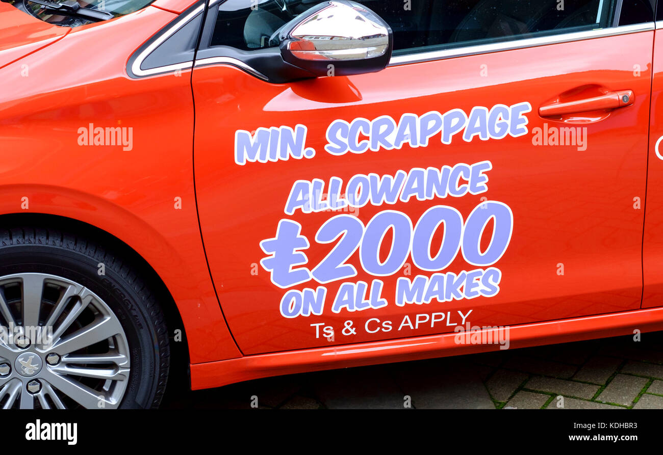 Vehicle Scrappage sign Stock Photo - Alamy