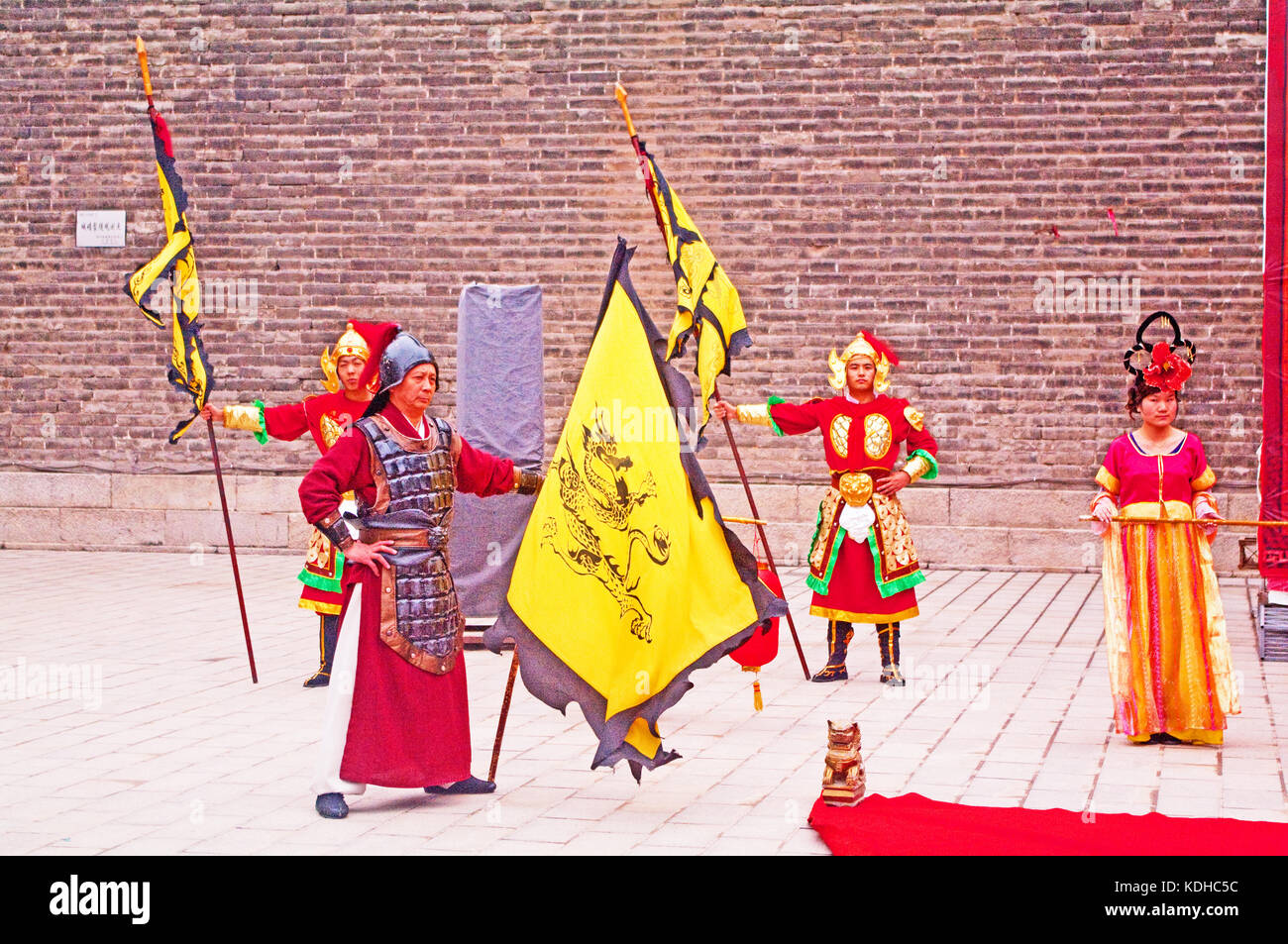 Traditional Welcome Ceremony, By City Wall Gate, in Chinese Costume ...