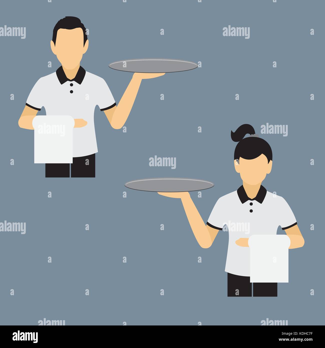 Waiter cartoon hi-res stock photography and images - Alamy