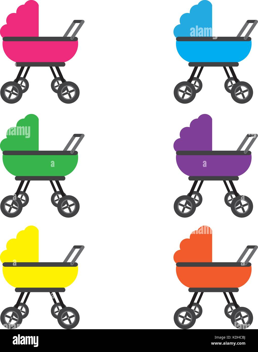 Baby stroller set various colors in vector Stock Vector Image & Art - Alamy