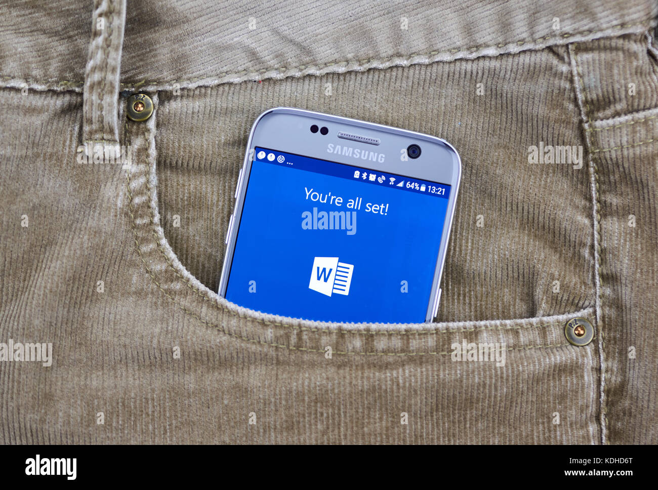 MONTREAL, CANADA - OCTOBER 10 2017 Microsoft Word android application ...