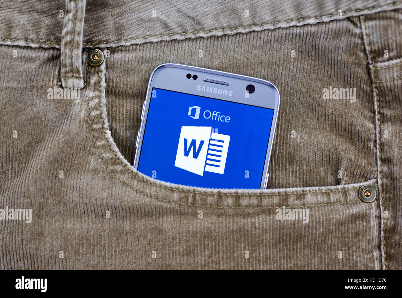 MONTREAL, CANADA - OCTOBER 10 2017 Microsoft Word android application ...