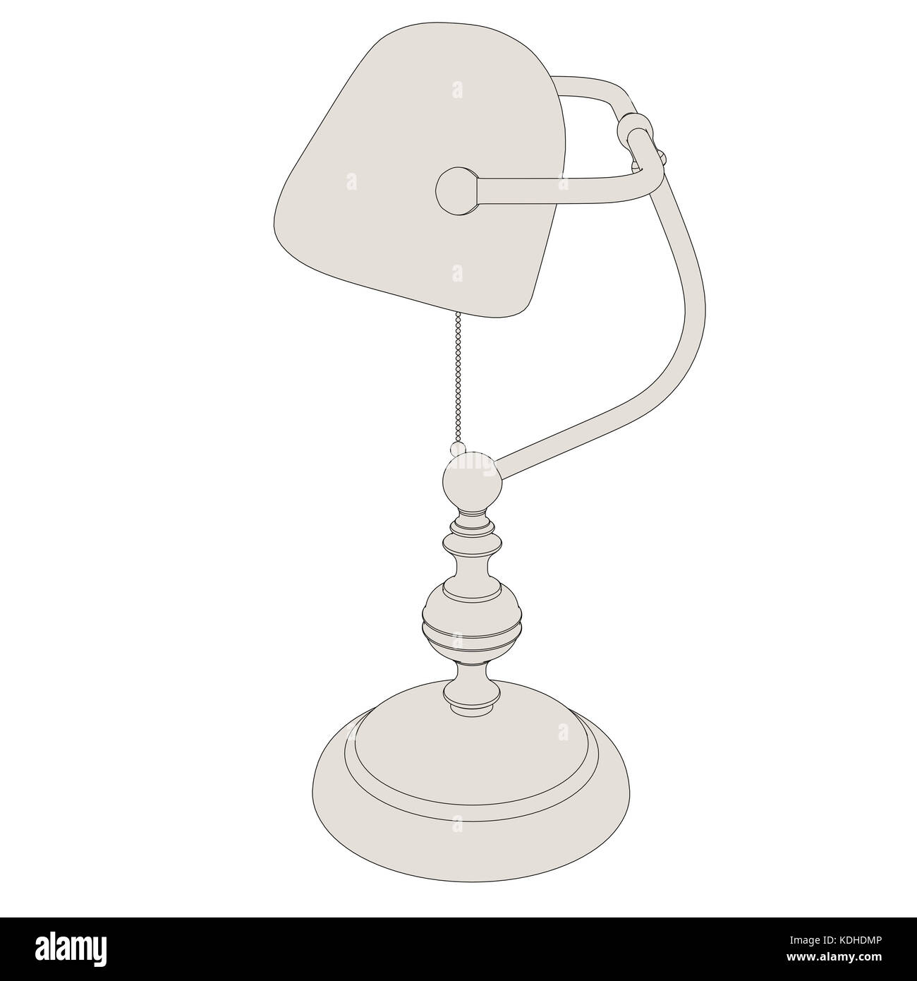 table top lamp with black colored outline Stock Photo - Alamy