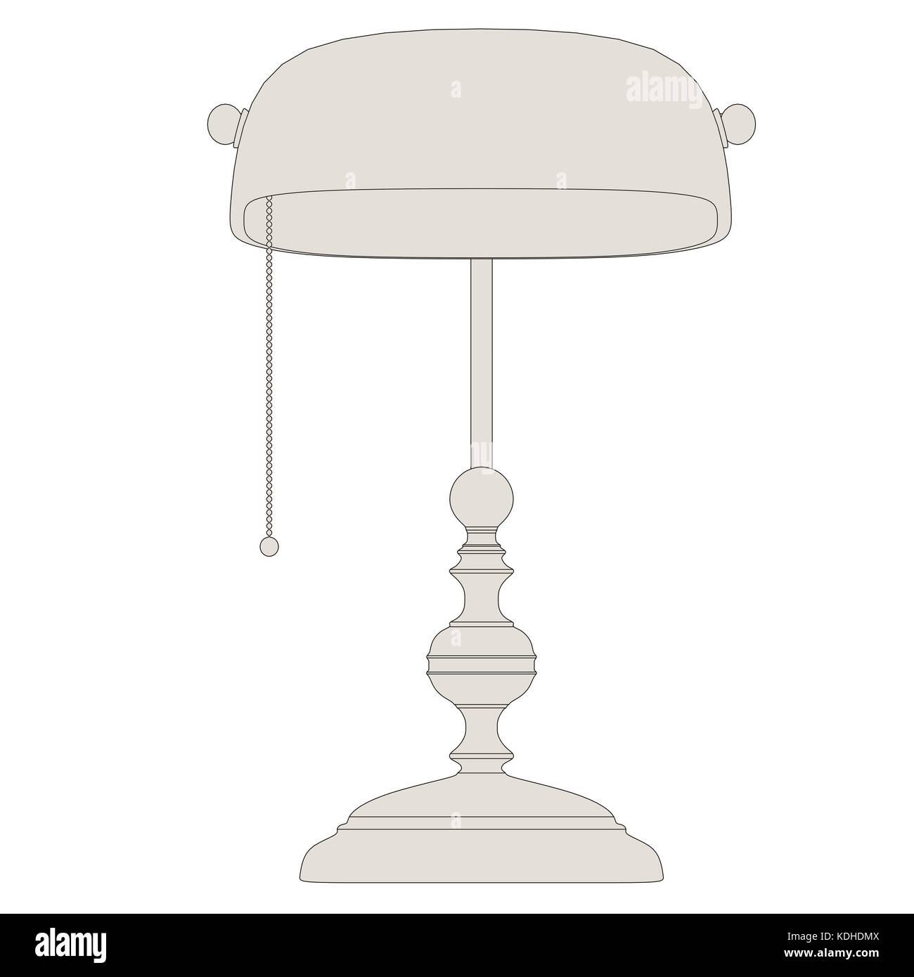 table top lamp with black colored outline Stock Photo - Alamy