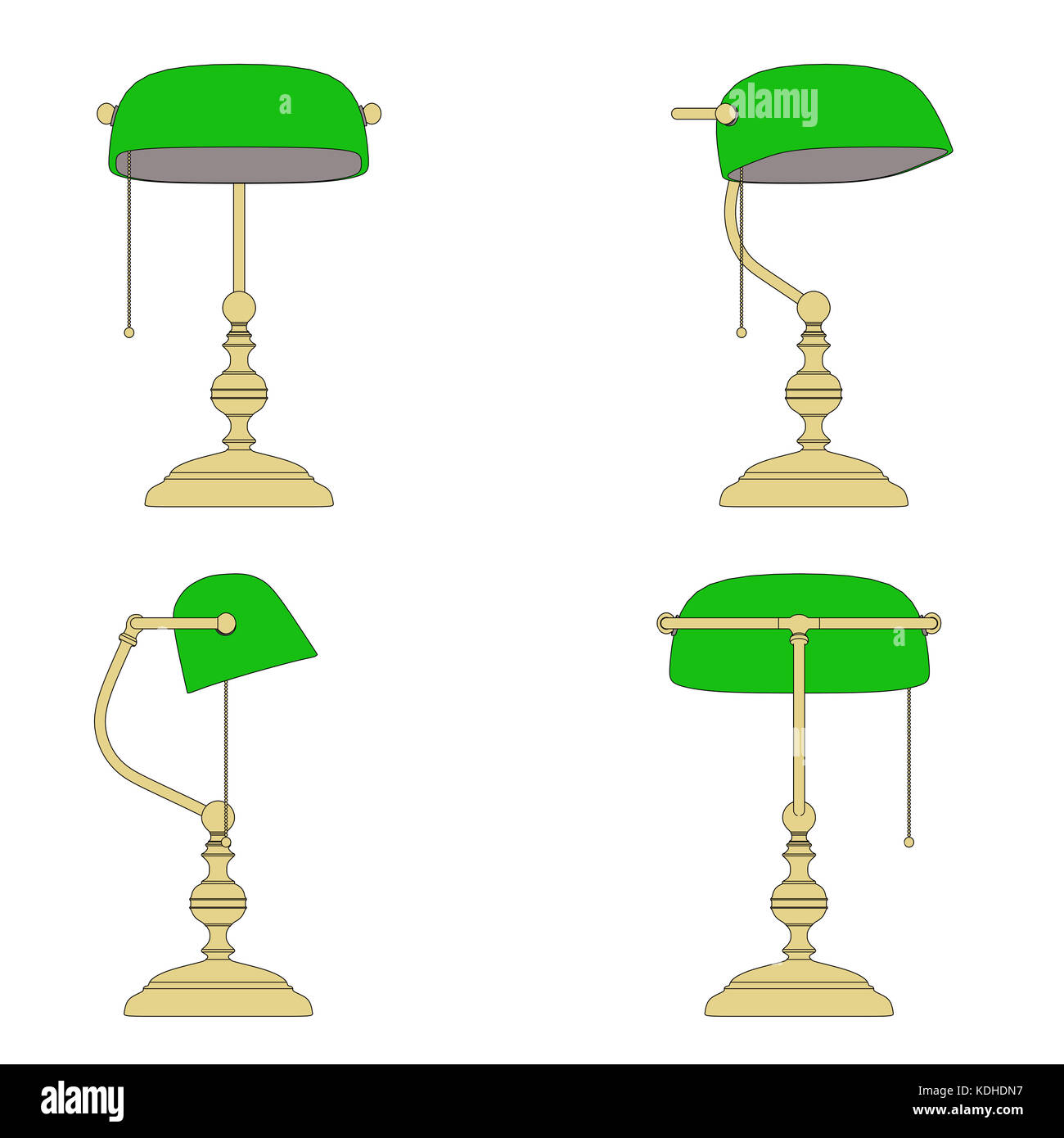 table top lamp with black colored outline Stock Photo - Alamy