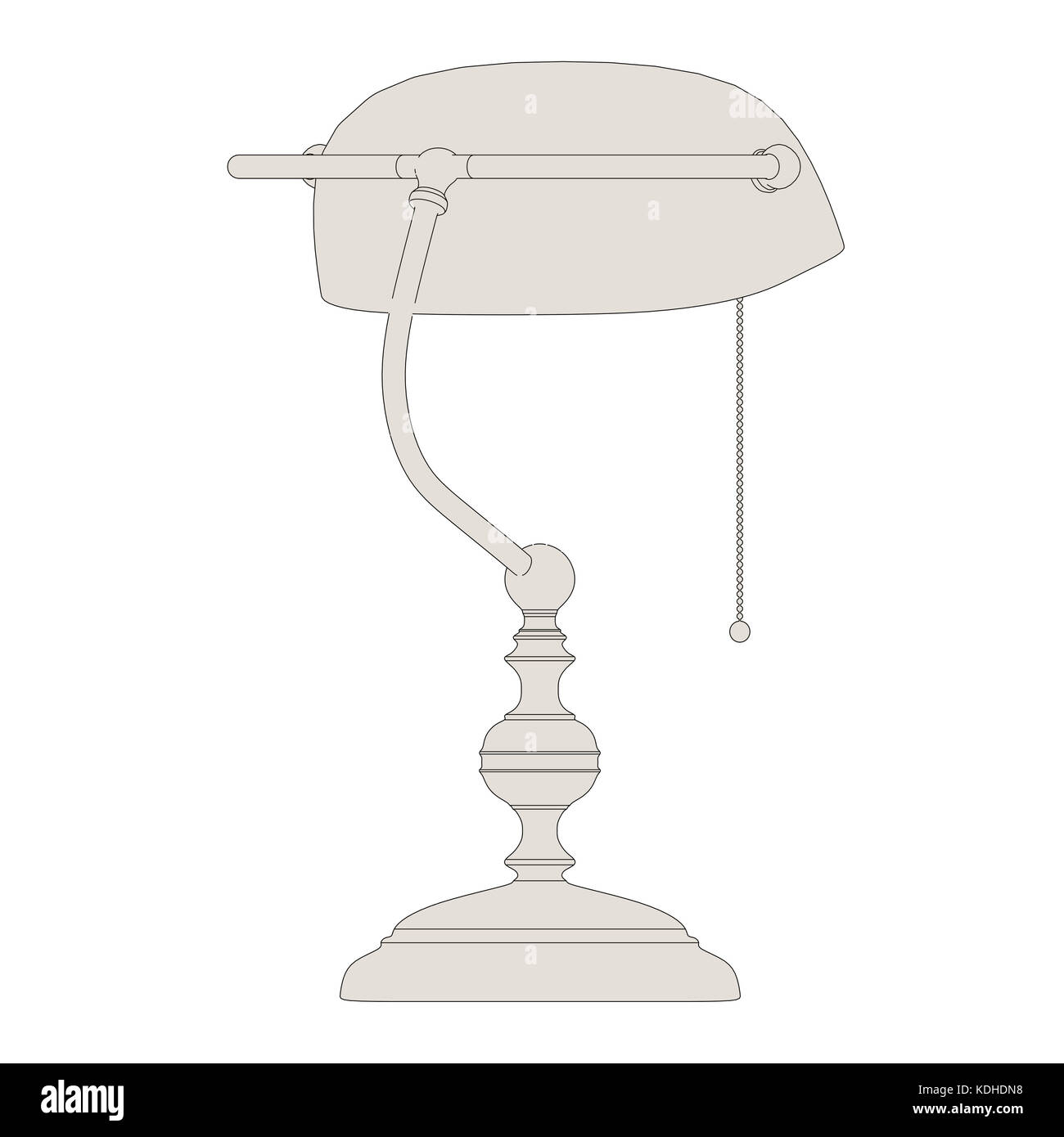 table top lamp with black colored outline Stock Photo - Alamy