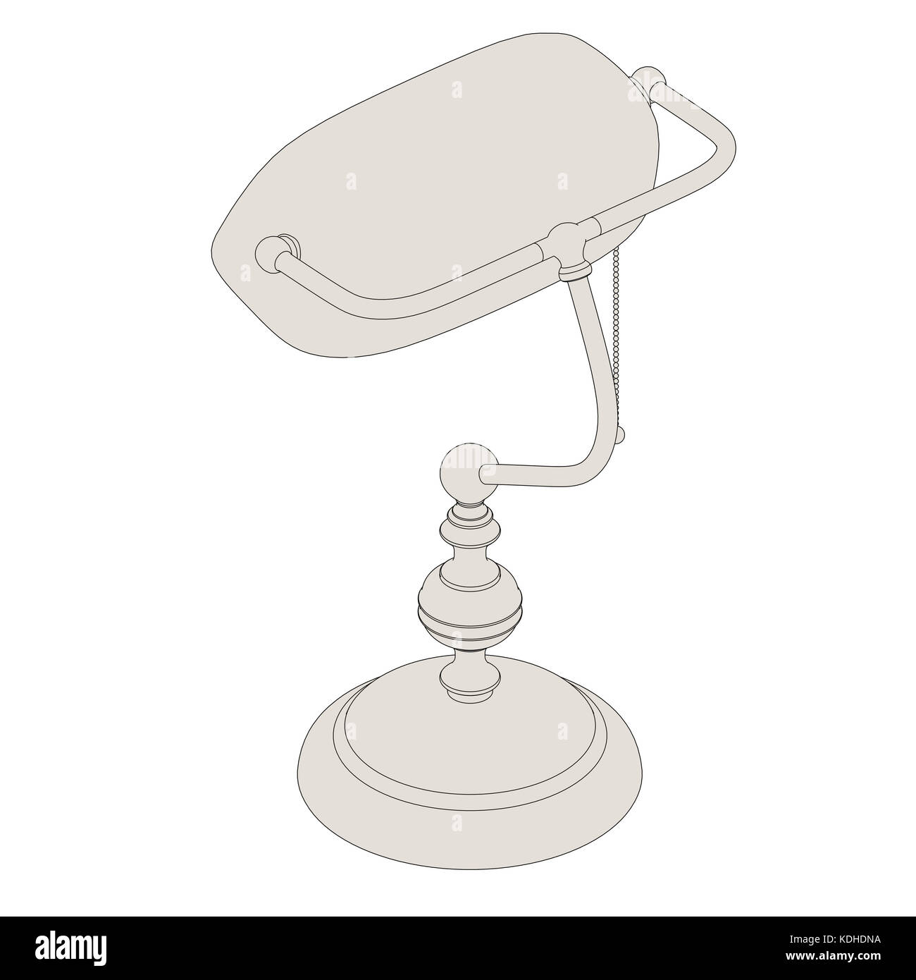 table top lamp with black colored outline Stock Photo - Alamy