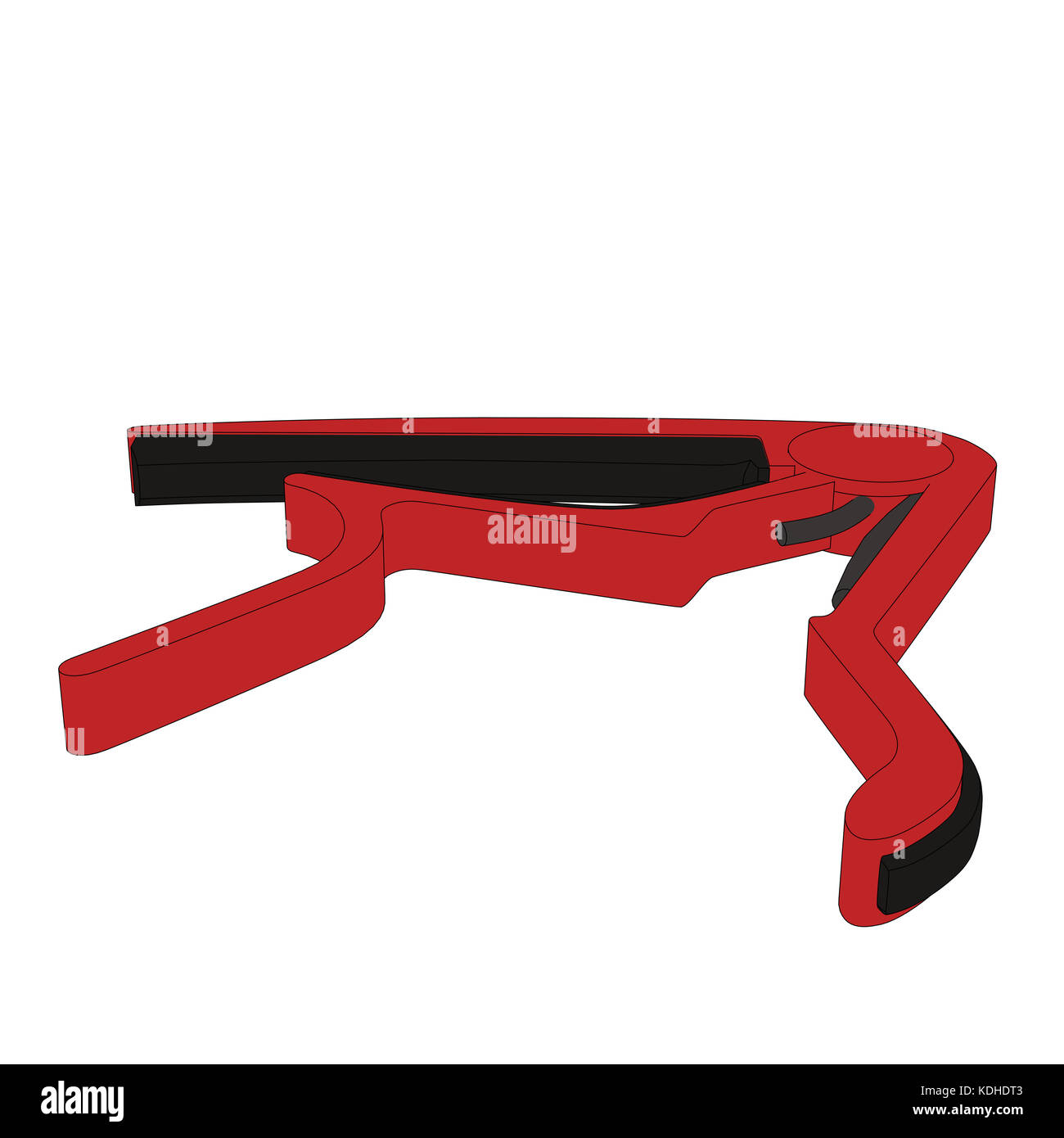 guitar capo tool with black colored outlines Stock Photo - Alamy