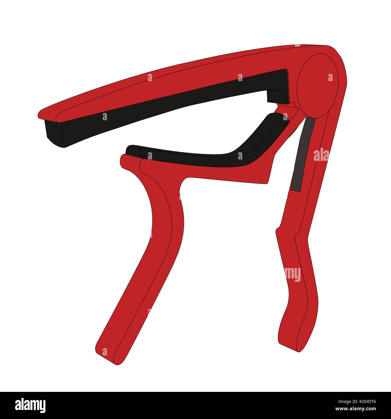 guitar capo tool with black colored outlines Stock Photo - Alamy
