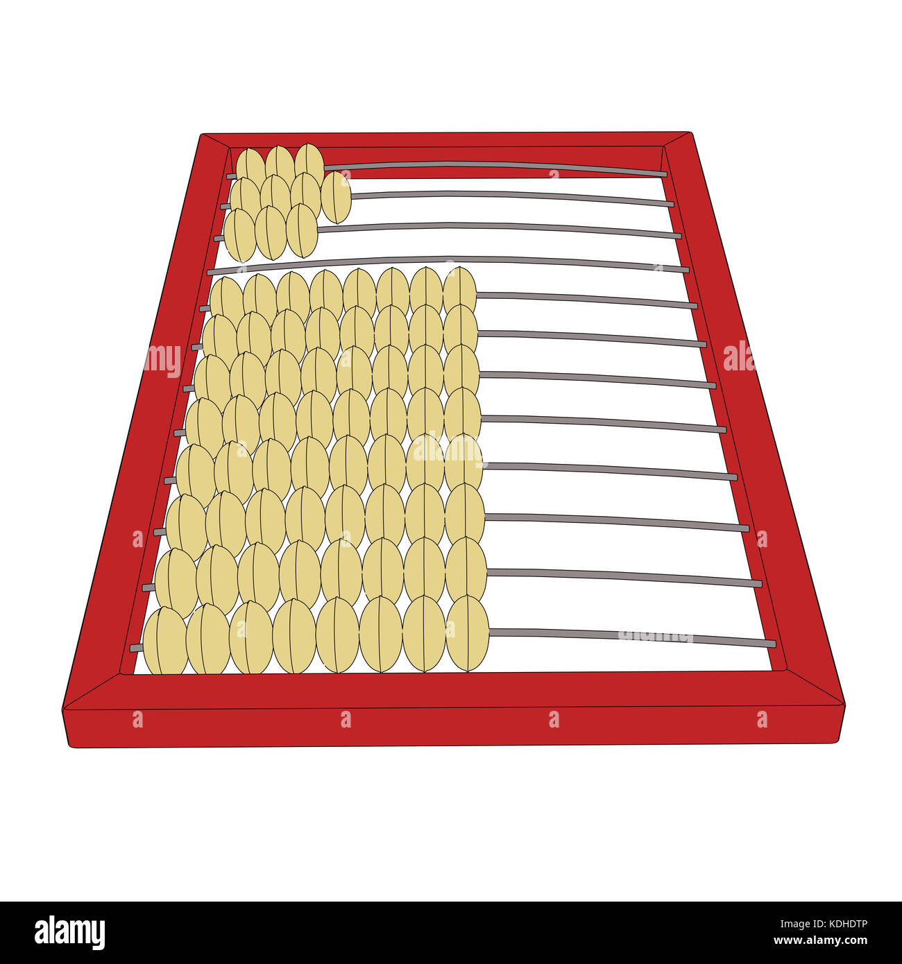 counting frame or abacus outline in black Stock Photo - Alamy