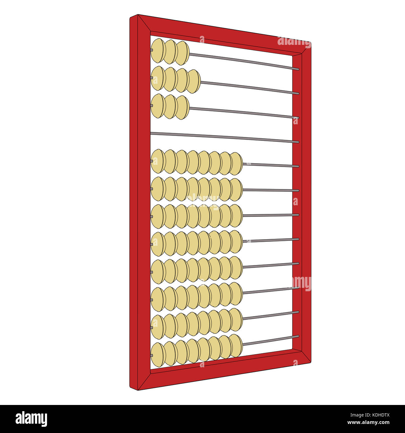 counting frame or abacus outline in black Stock Photo - Alamy