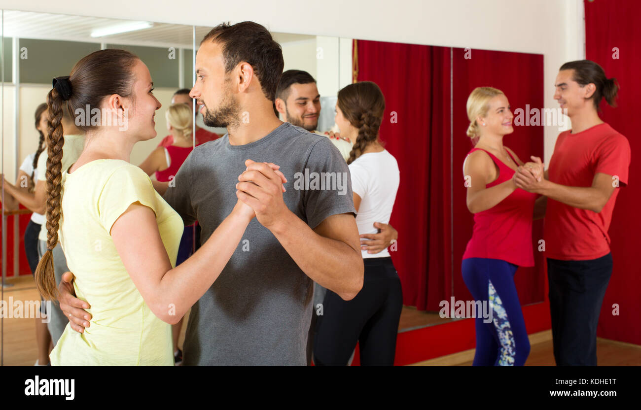 Adult woman ballroom dancing lesson hi-res stock photography and images ...