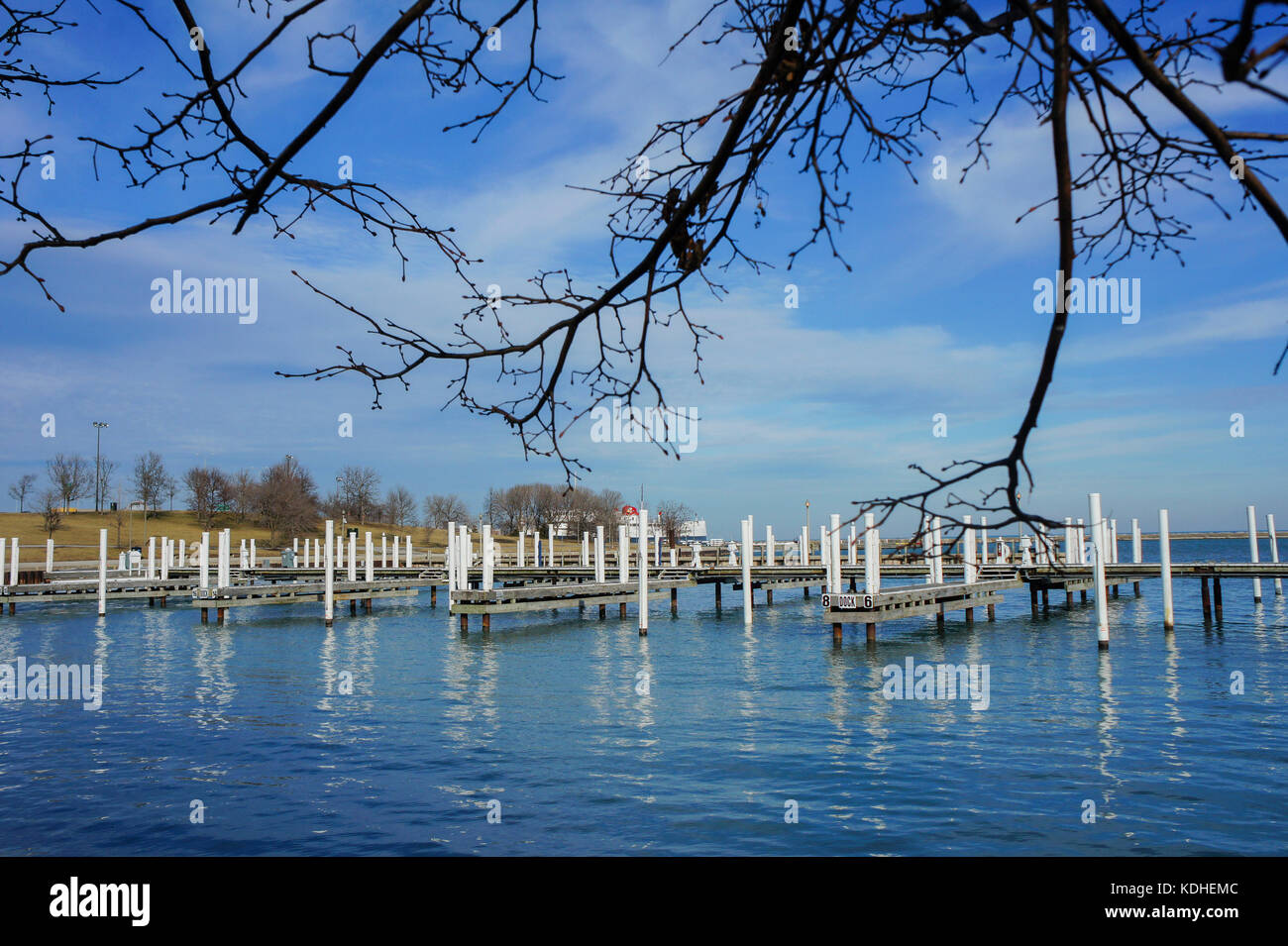 The beautiful DuSable Harbor at Millennium Park, Chicago, Illinois ...