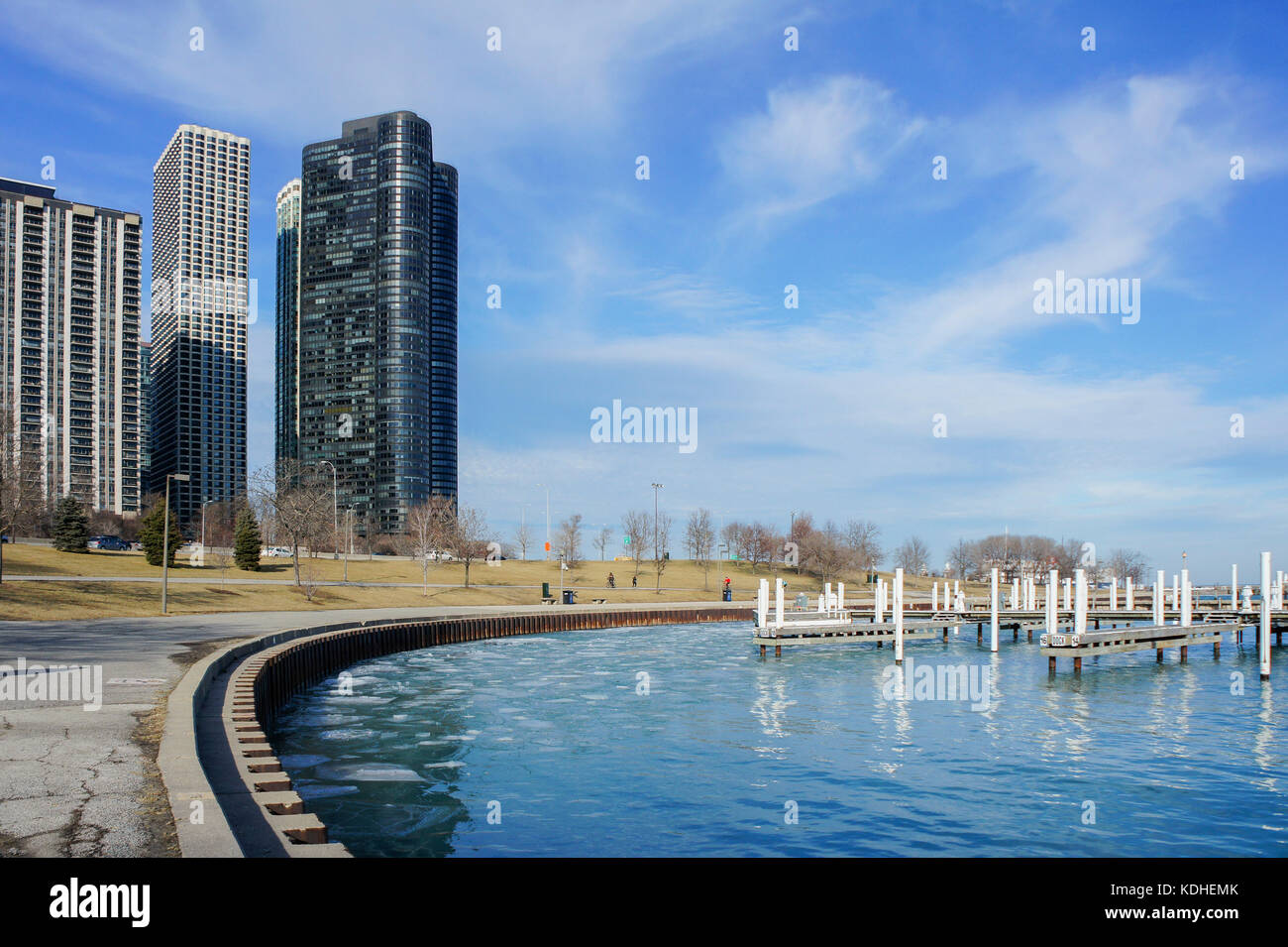 The beautiful DuSable Harbor at Millennium Park, Chicago, Illinois ...