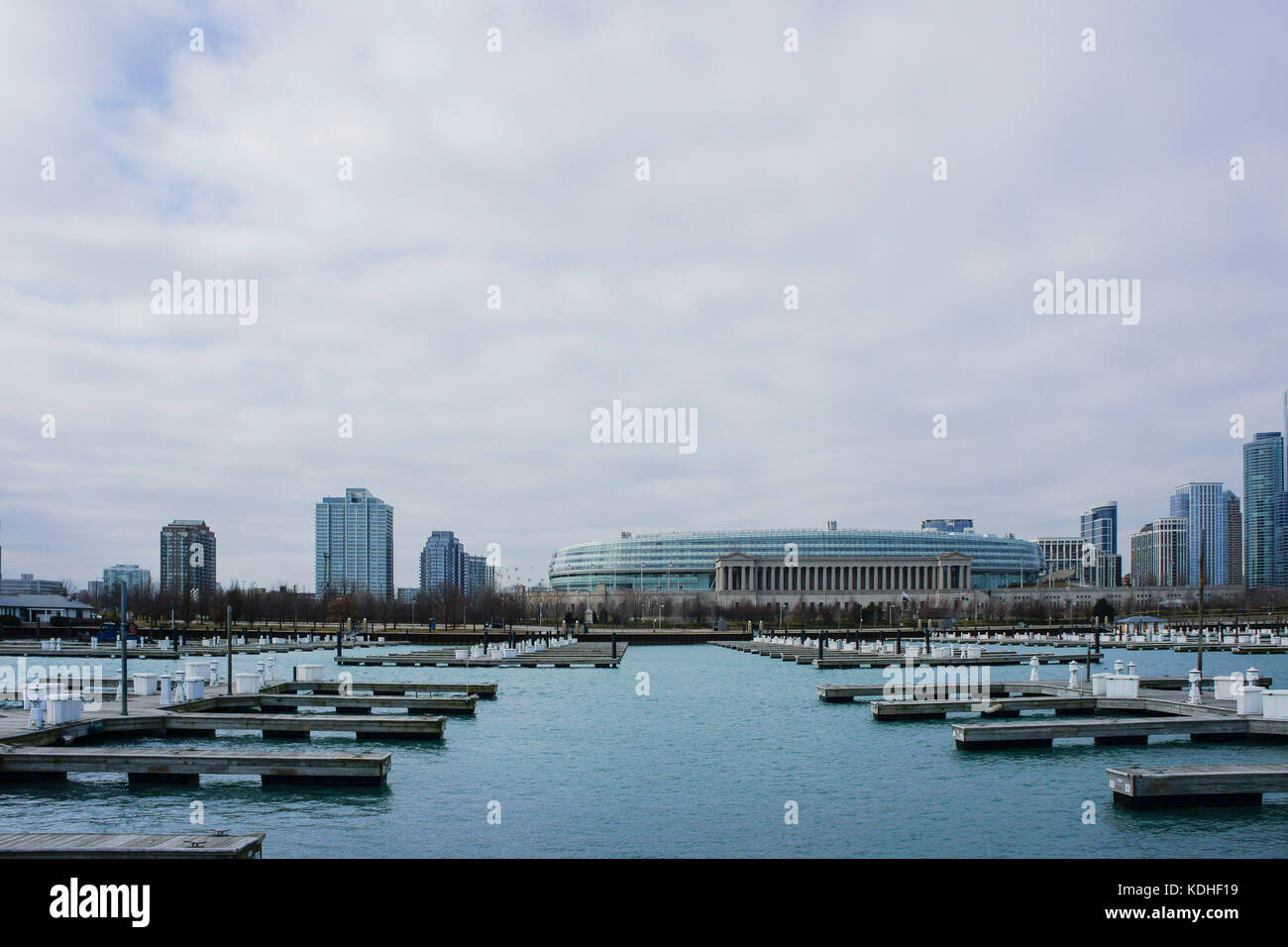 The beautiful DuSable Harbor at Millennium Park, Chicago, Illinois ...