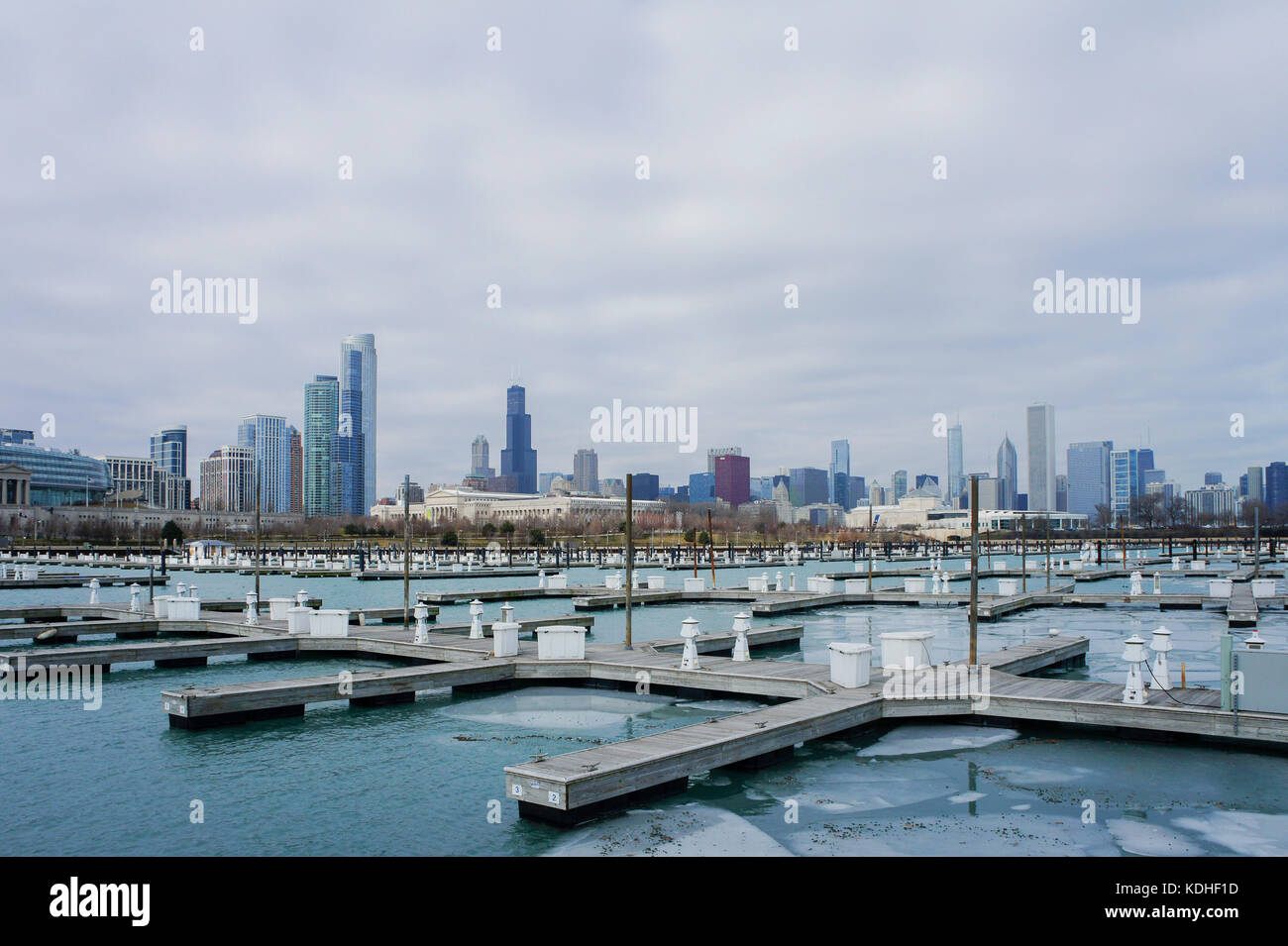 The beautiful DuSable Harbor at Millennium Park, Chicago, Illinois ...