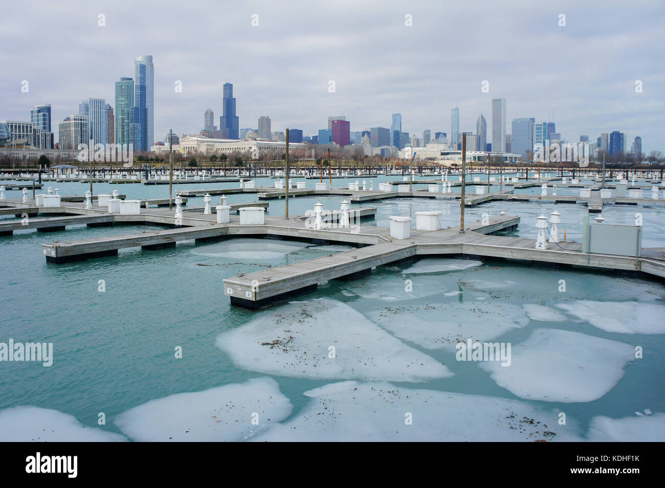 The beautiful DuSable Harbor at Millennium Park, Chicago, Illinois ...