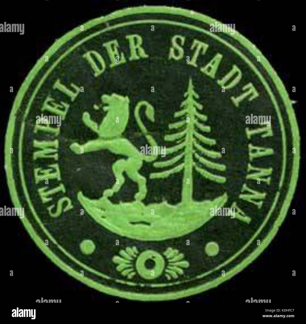 Siegelmarke Stempel der Stadt Tanna W0290106 Stock Photo - Alamy