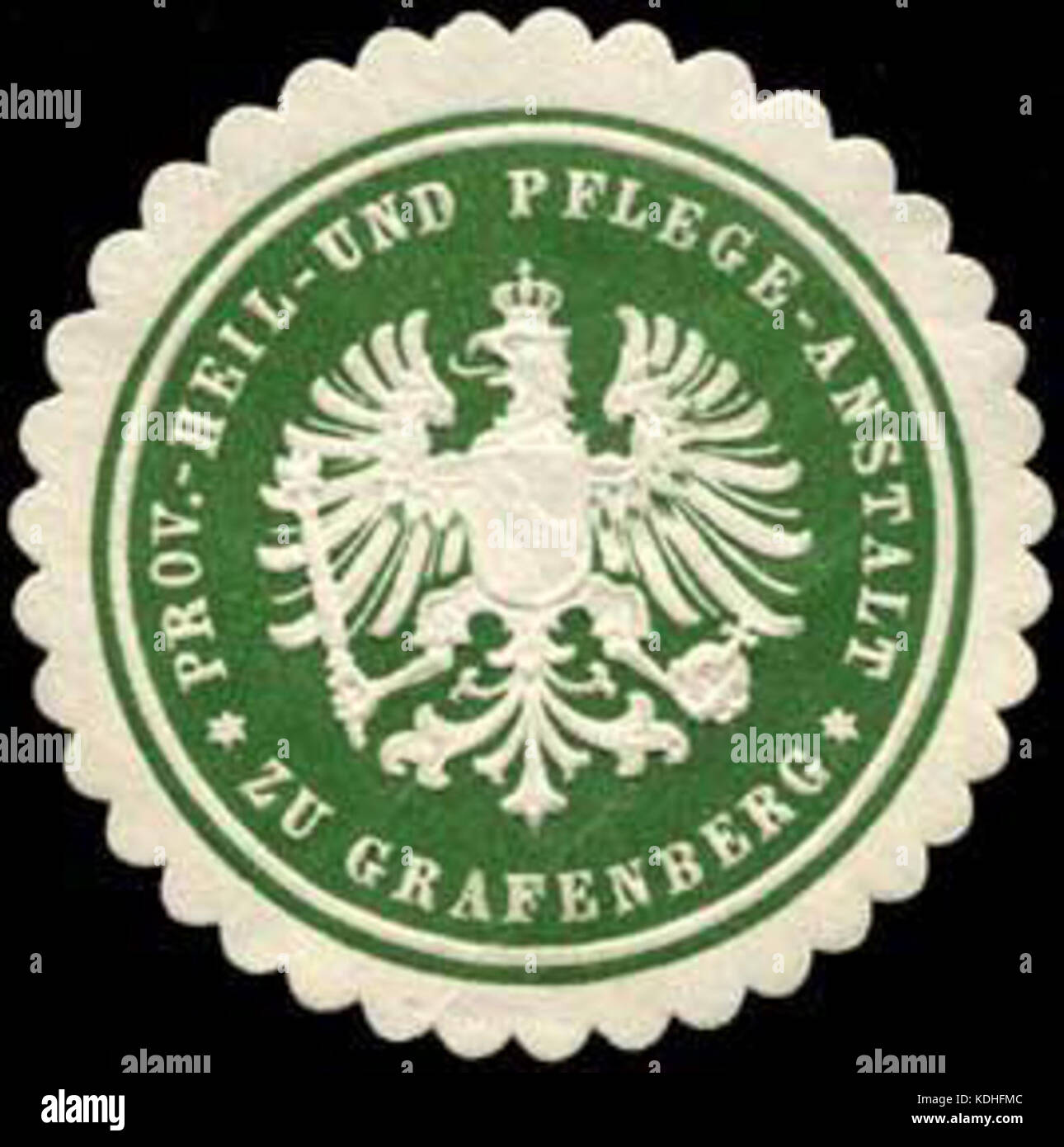 Siegelmarke Prov. Heil und Pflege Anstalt zu Grafenberg W0301590 Stock ...