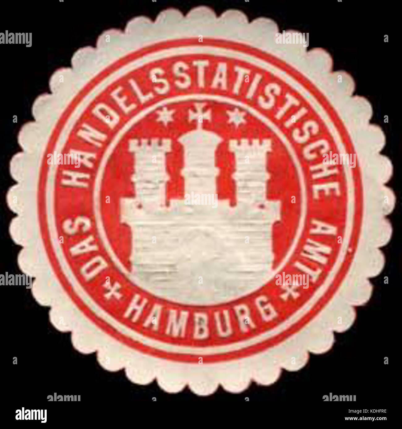 Siegelmarke Das Handelsstatistische Amt Hamburg W0307564 Stock Photo ...