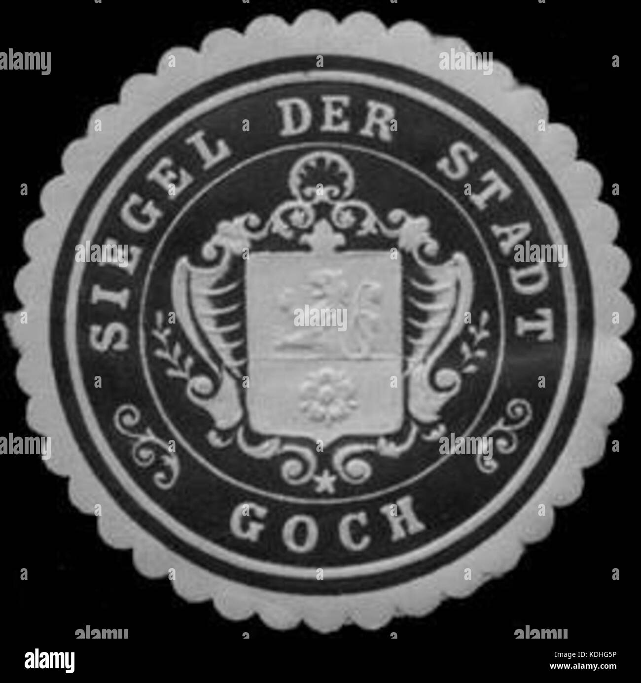Siegelmarke Siegel der Stadt Goch W0310215 Stock Photo - Alamy