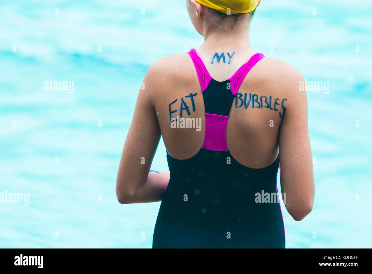 Female swimmer standing pool hi-res stock photography and images - Alamy