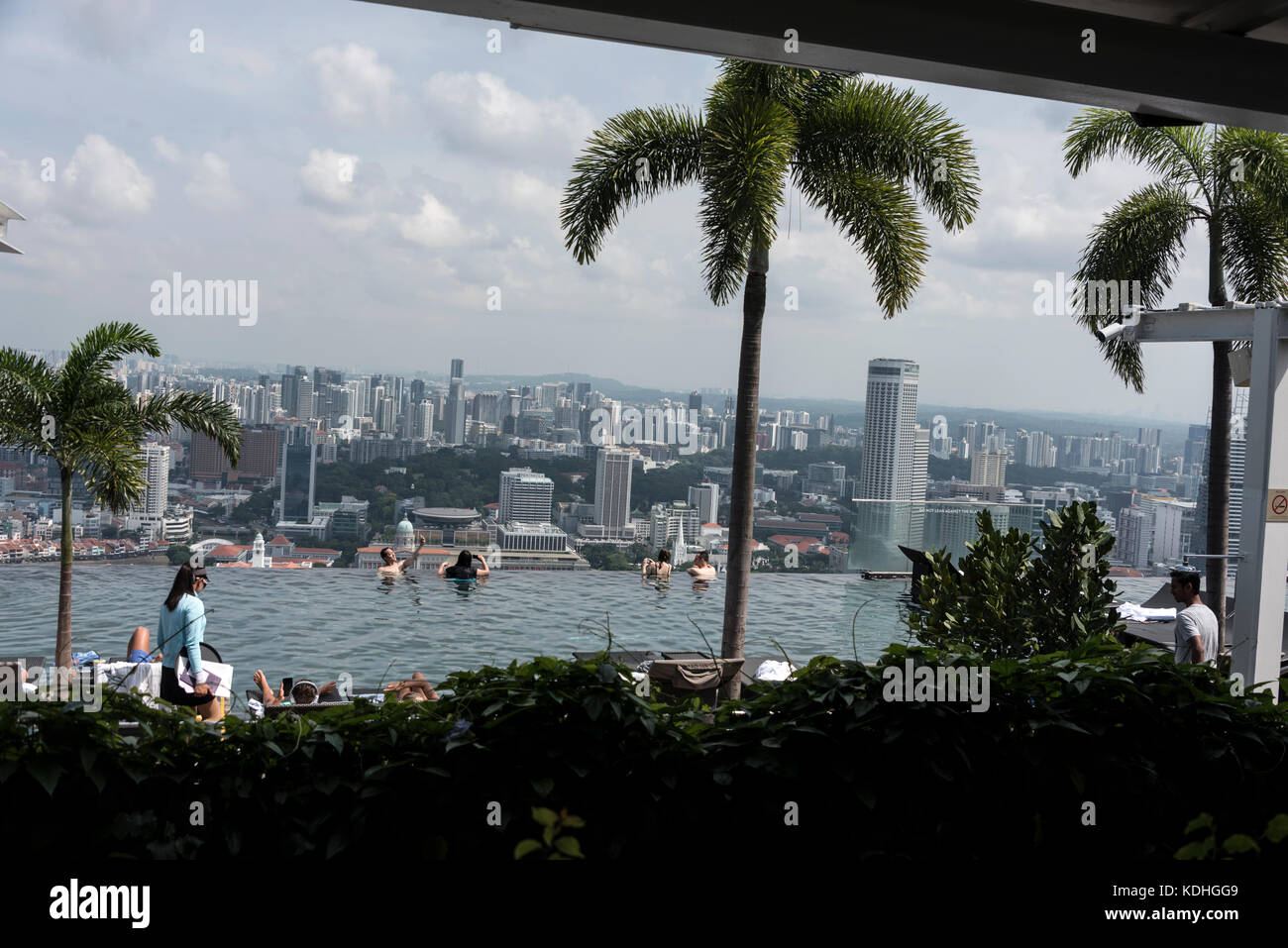 On top of the Marina Bay Sands Hotel, is the world's largest rooftop ...