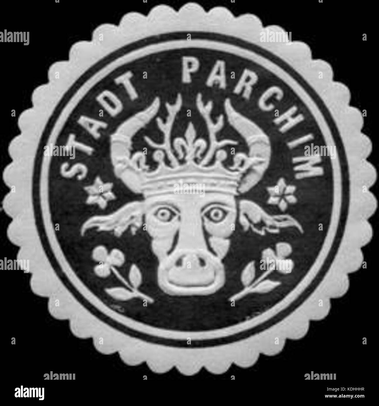 Siegelmarke Stadt Parchim W0313456 Stock Photo - Alamy