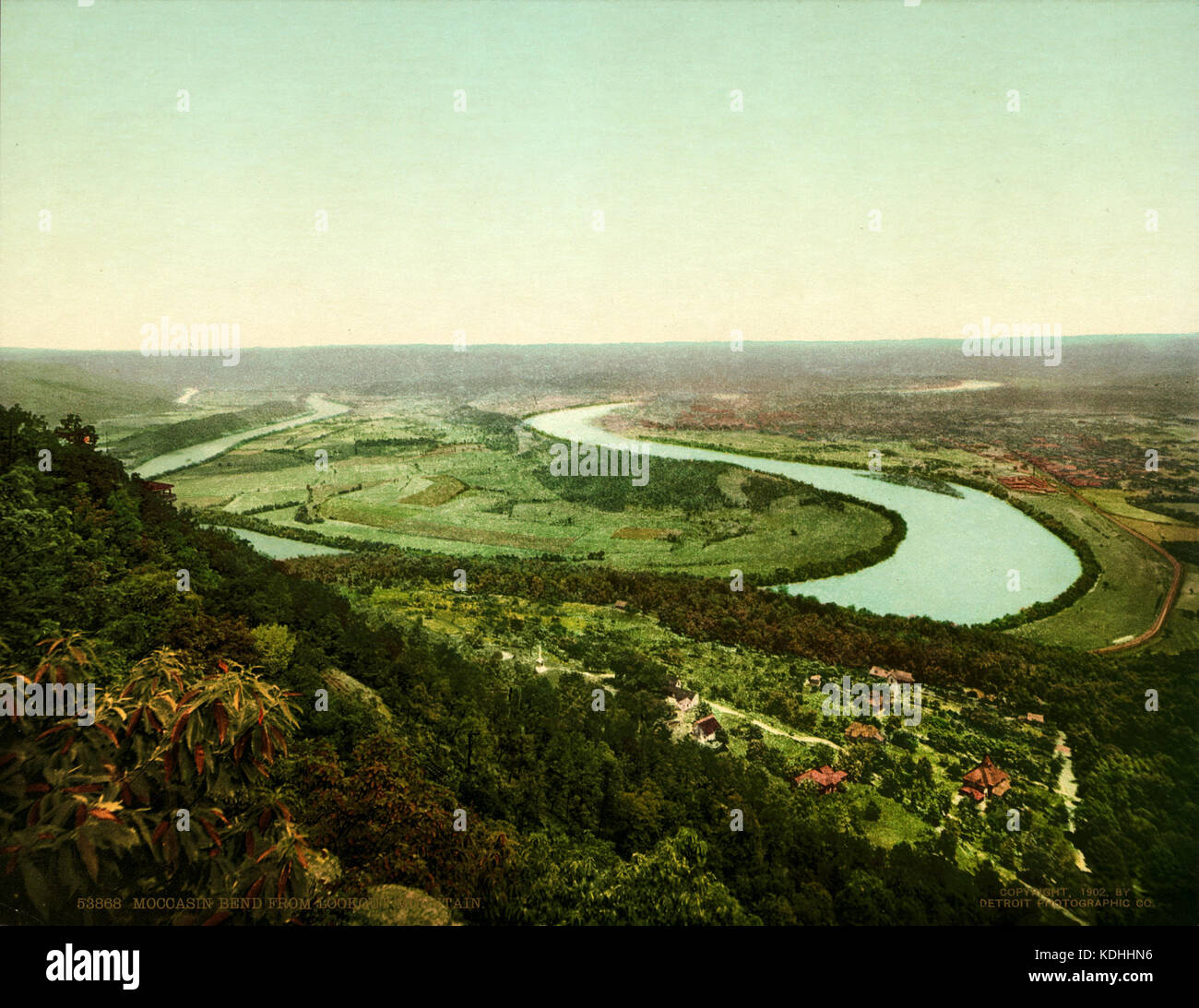 Moccasin Bend from Lookout Mountain, Tennessee, 1902 Stock Photo - Alamy