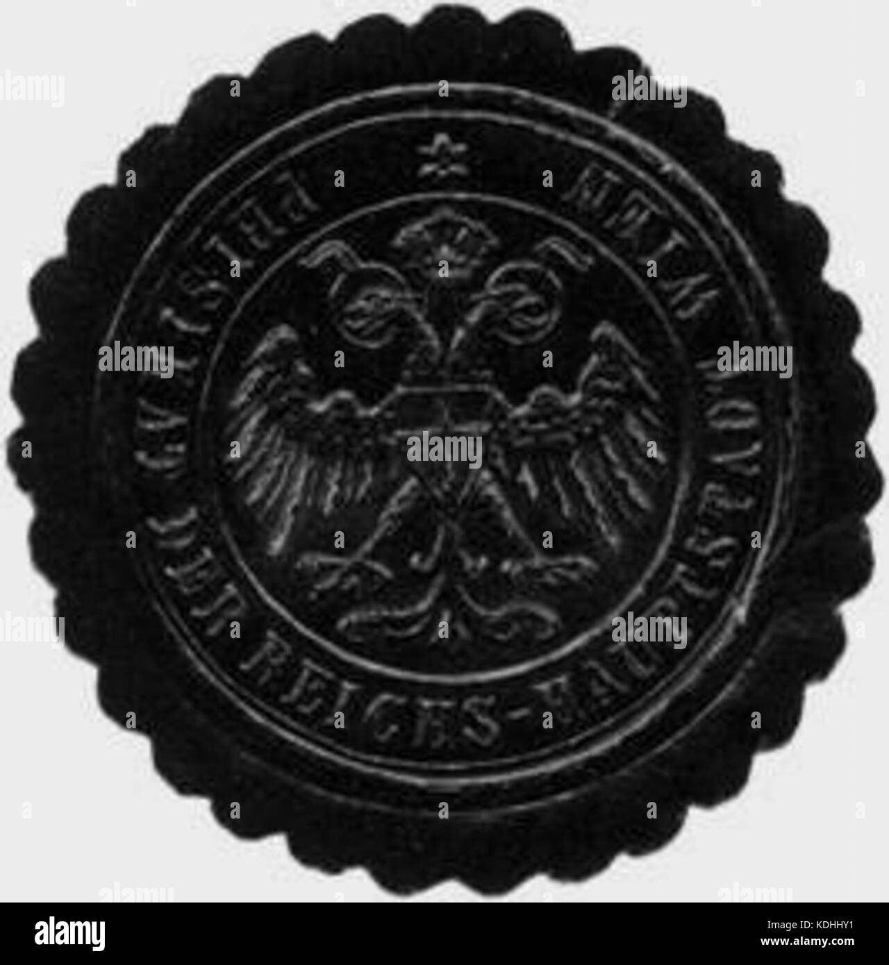 An illustration of a stamp from the period of the Austrian Empire ...