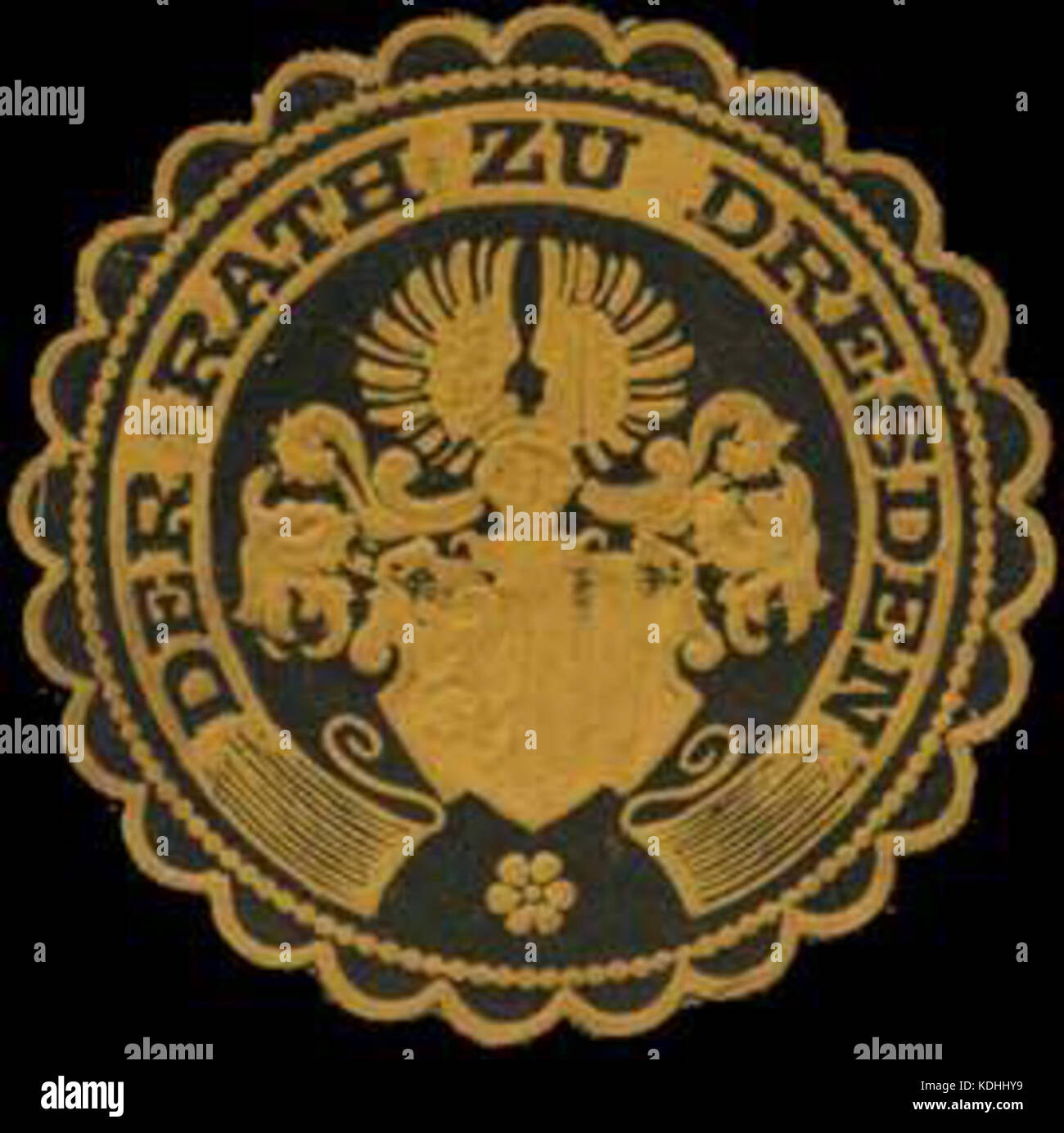 Siegelmarke Der Rath zu Dresden W0317335 Stock Photo - Alamy