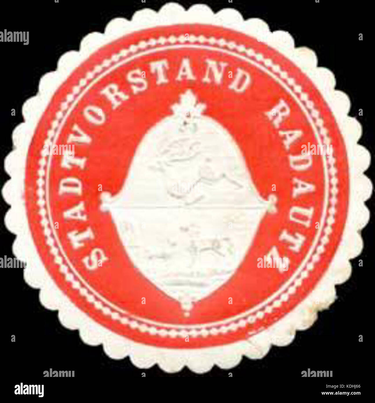 Siegelmarke Stadtvorstand Radautz W0318766 Stock Photo - Alamy