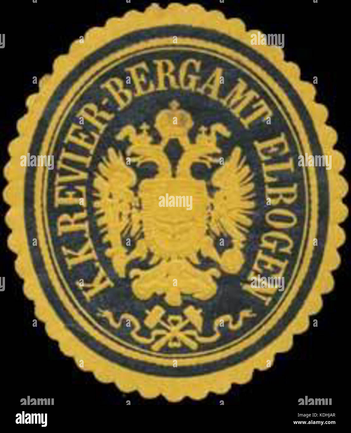 Siegelmarke K.K. Revier Bergamt Elbogen W0320887 Stock Photo - Alamy