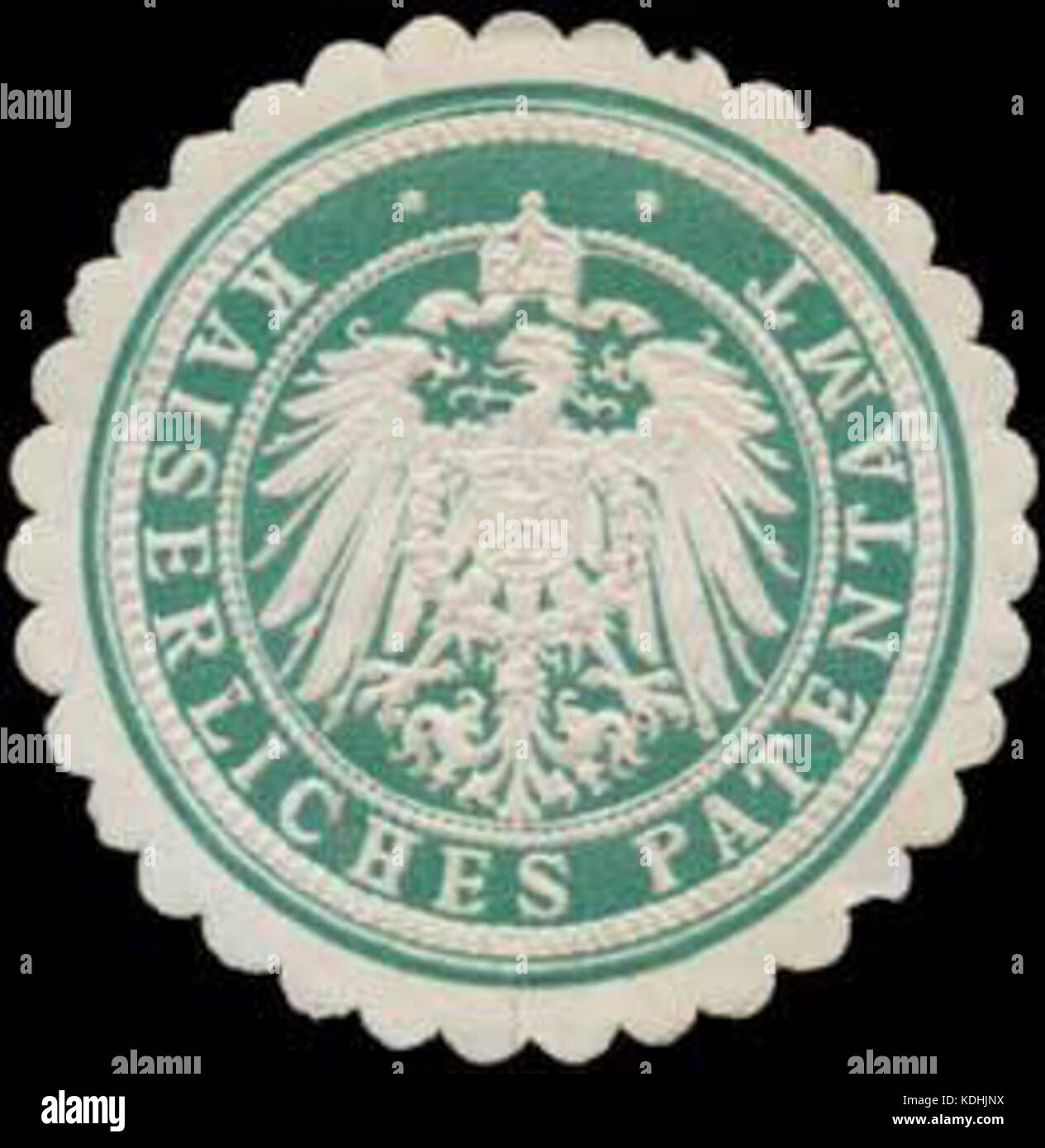 This image depicts the official seal of the Imperial Patent Office ...