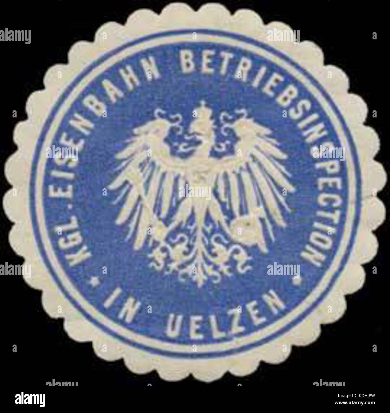This seal mark represents the Royal Railway Operational Inspection (Kgl ...