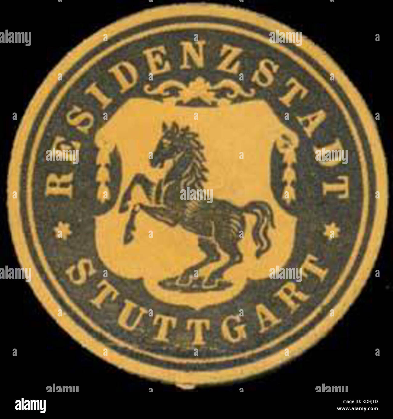 Siegelmarke Residenzstadt W0326001 Stock Photo - Alamy