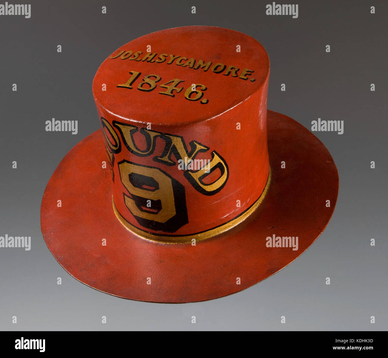 Painted Felt Fire Hat worn by Joseph H. Sycamore Stock Photo - Alamy