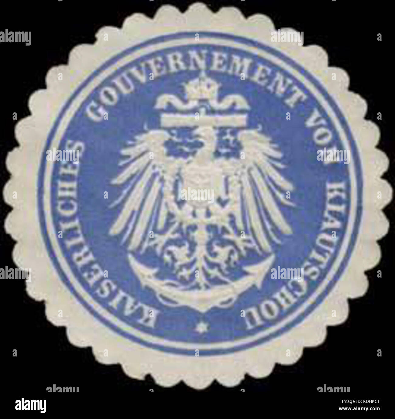 This postal seal refers to the Government of Kiautschou, a German ...