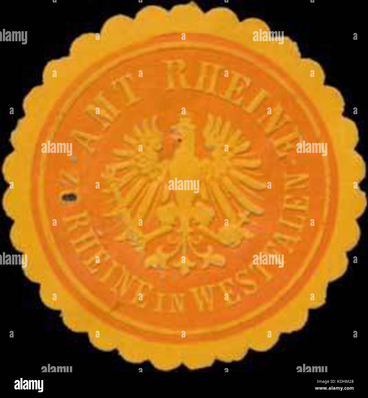 The Siegelmarke Amt Rheine is an official seal from the German region ...