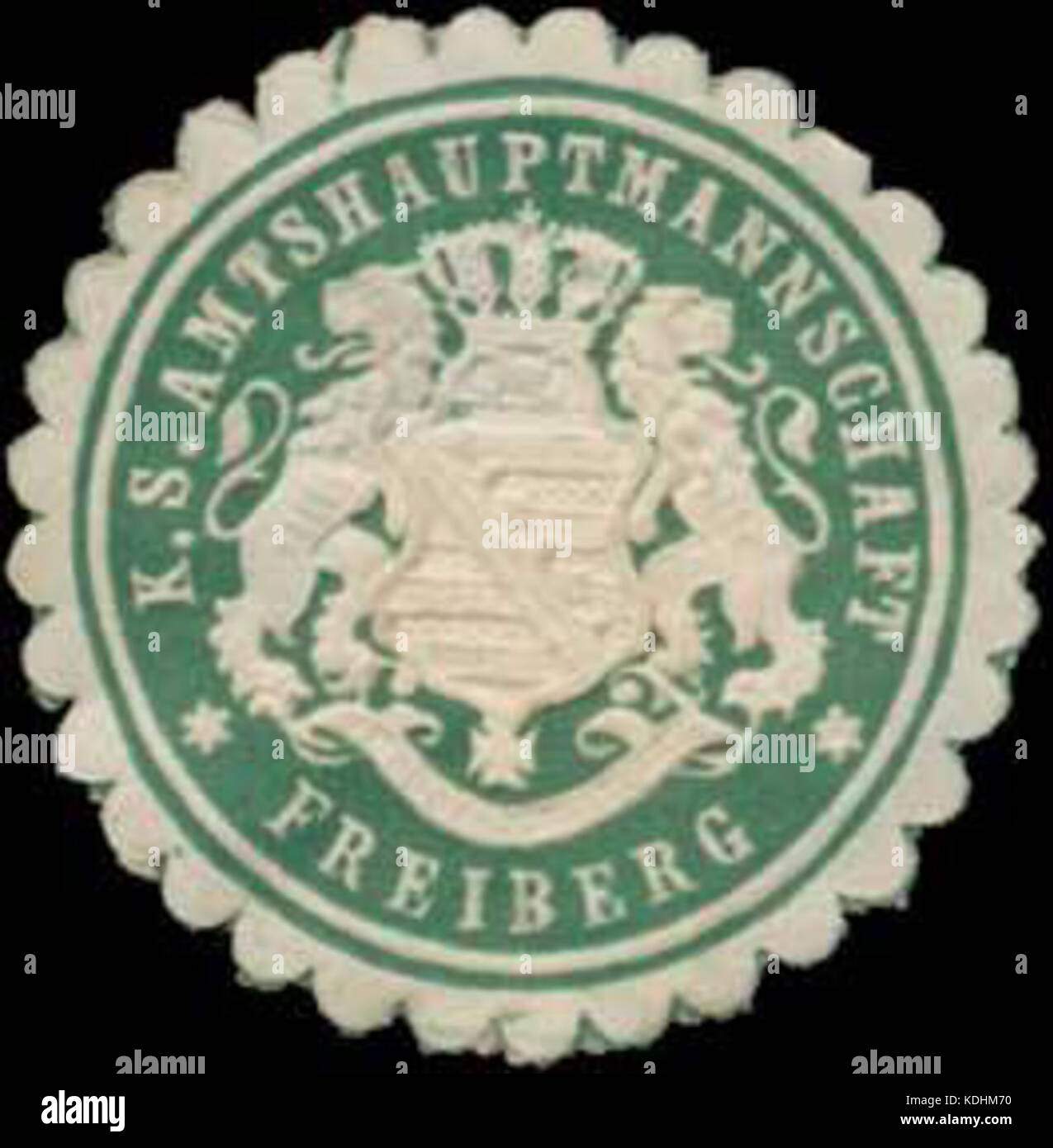 Seal stamp from the Royal Saxon Healing and Care Institution ...