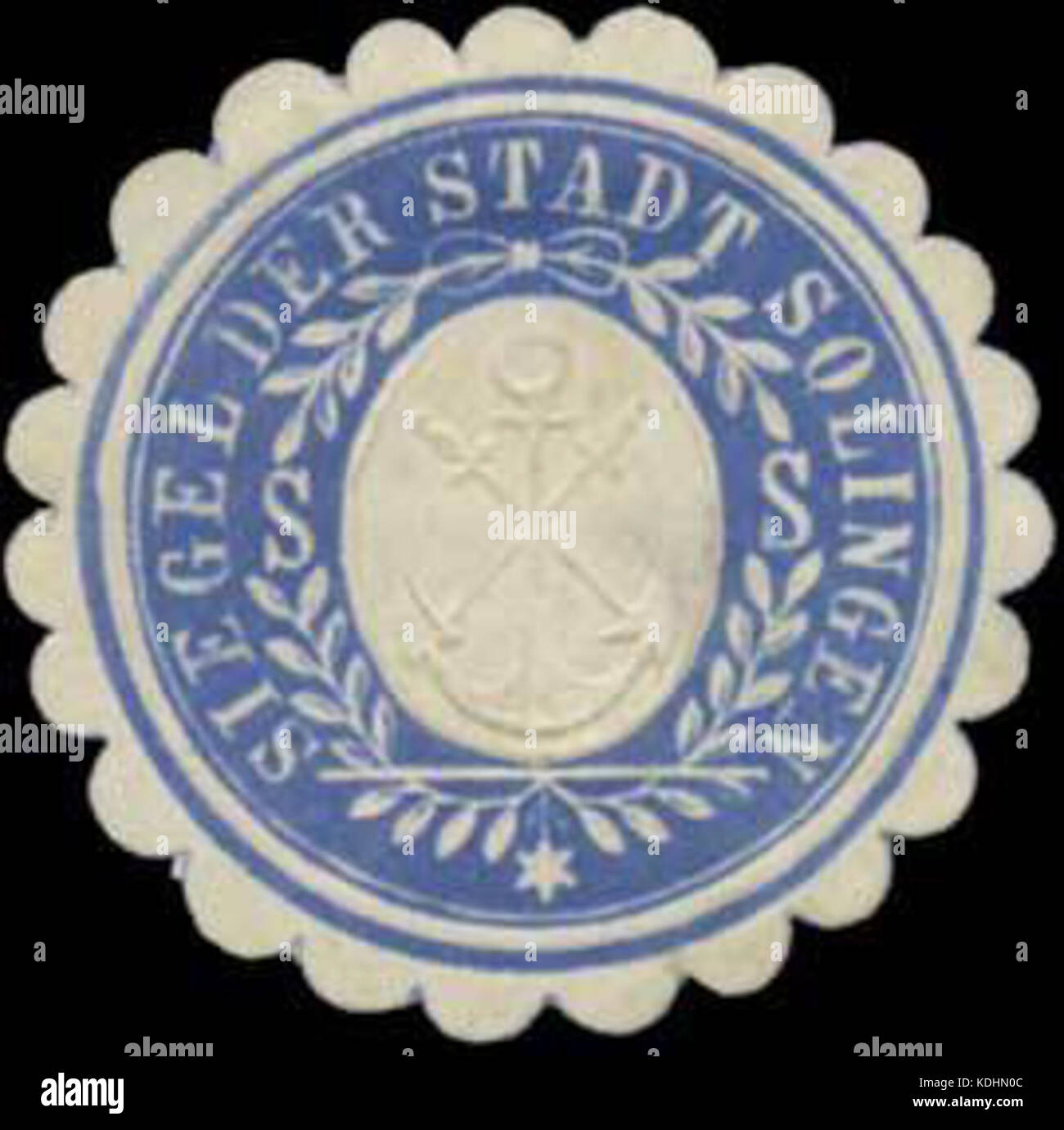 Siegelmarke Siegel der Stadt Solingen W0349202 Stock Photo - Alamy