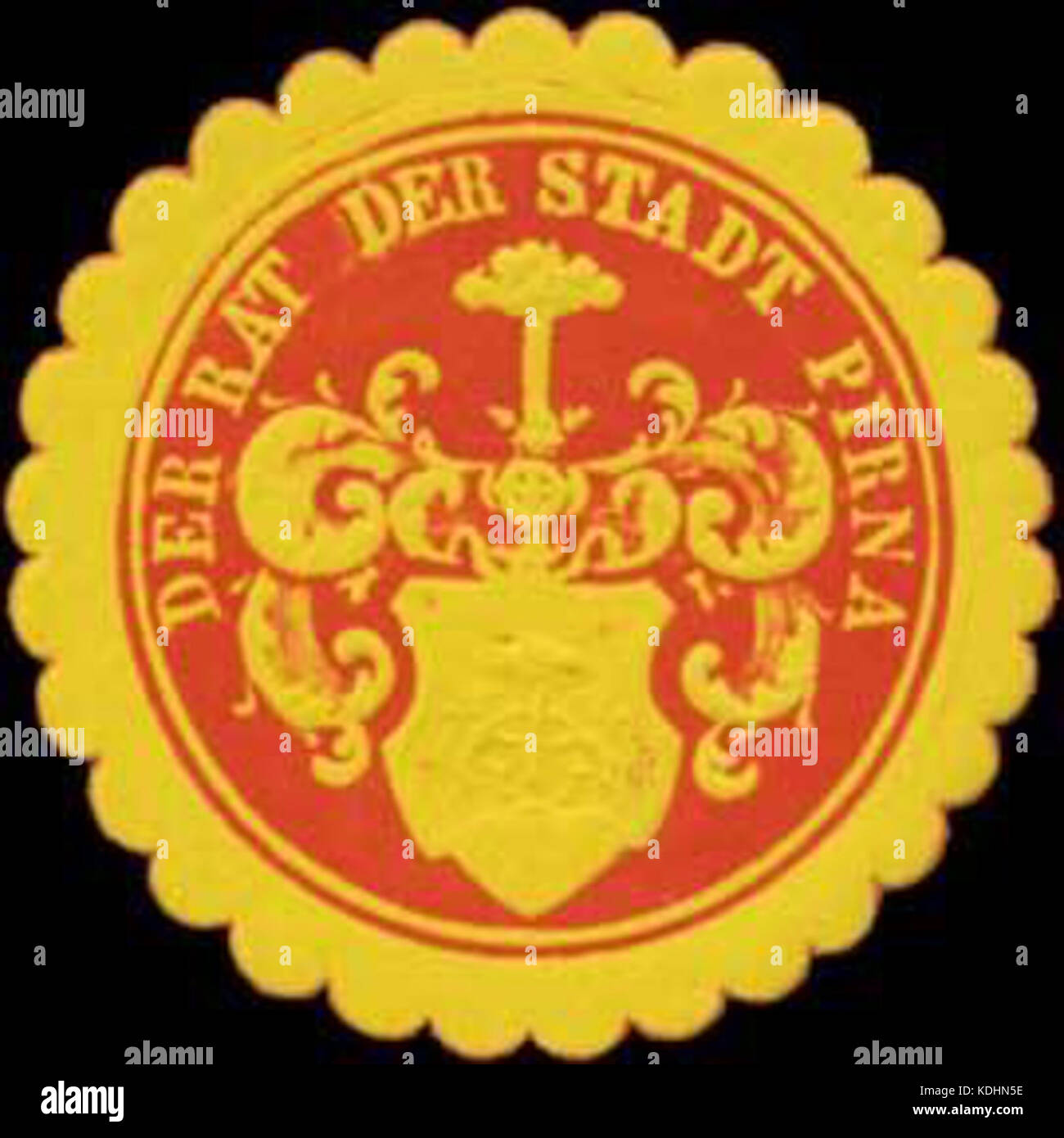 Siegelmarke Der Rat der Stadt Pirna W0350045 Stock Photo - Alamy