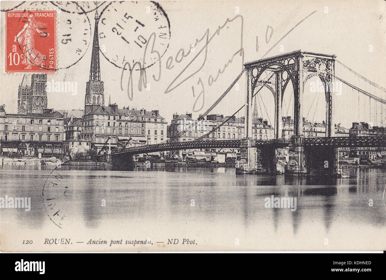 19th century suspension bridge hi-res stock photography and images - Alamy