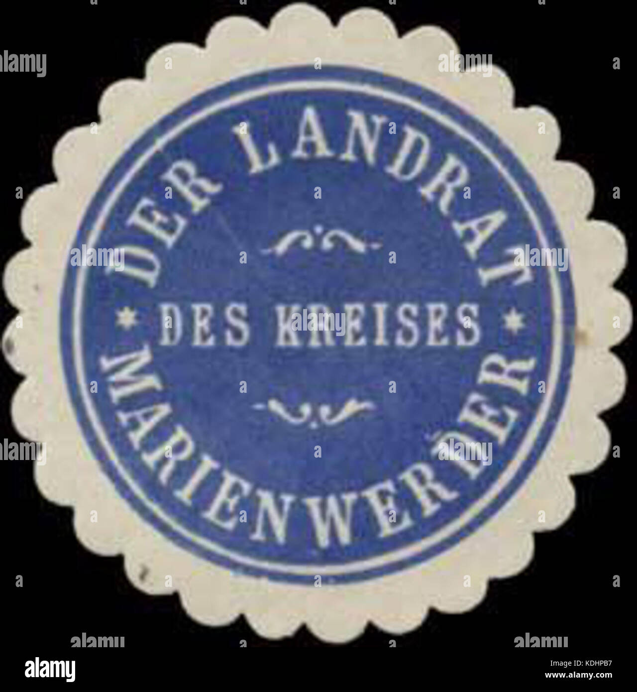 The Siegelmarke Der Landrat des Kreises Marienwerder stamp represents ...