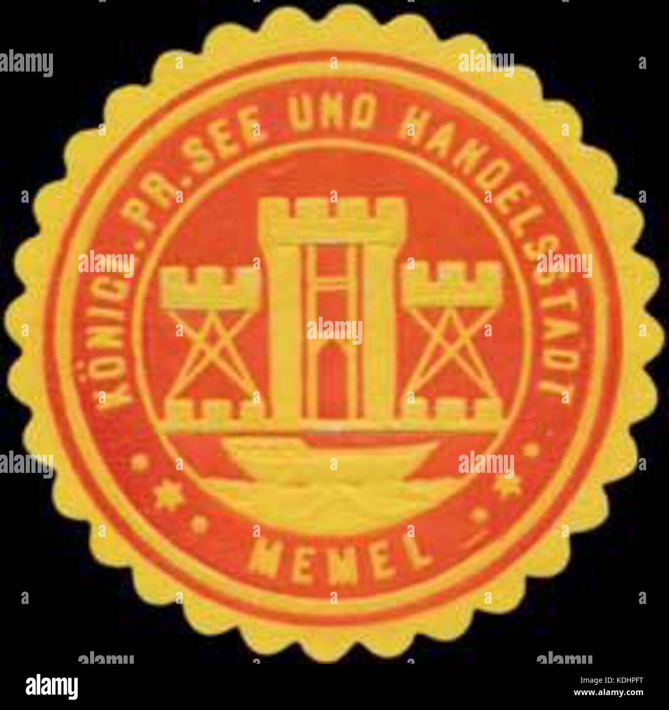 Siegelmarke K.Pr. See und Handelsstadt Memel W0358635 Stock Photo - Alamy