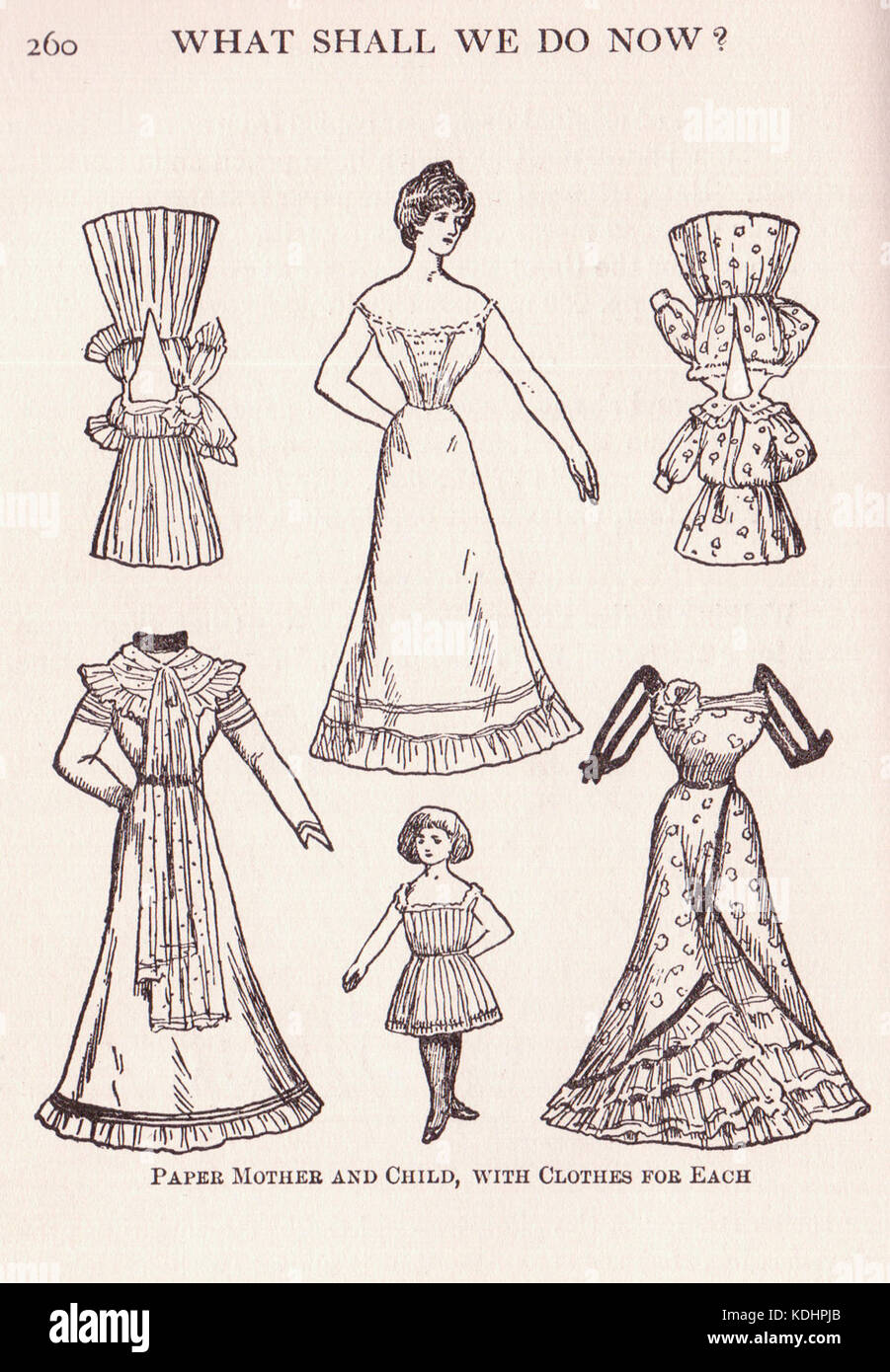 Paper Mother and Child with Clothes for Each Stock Photo - Alamy