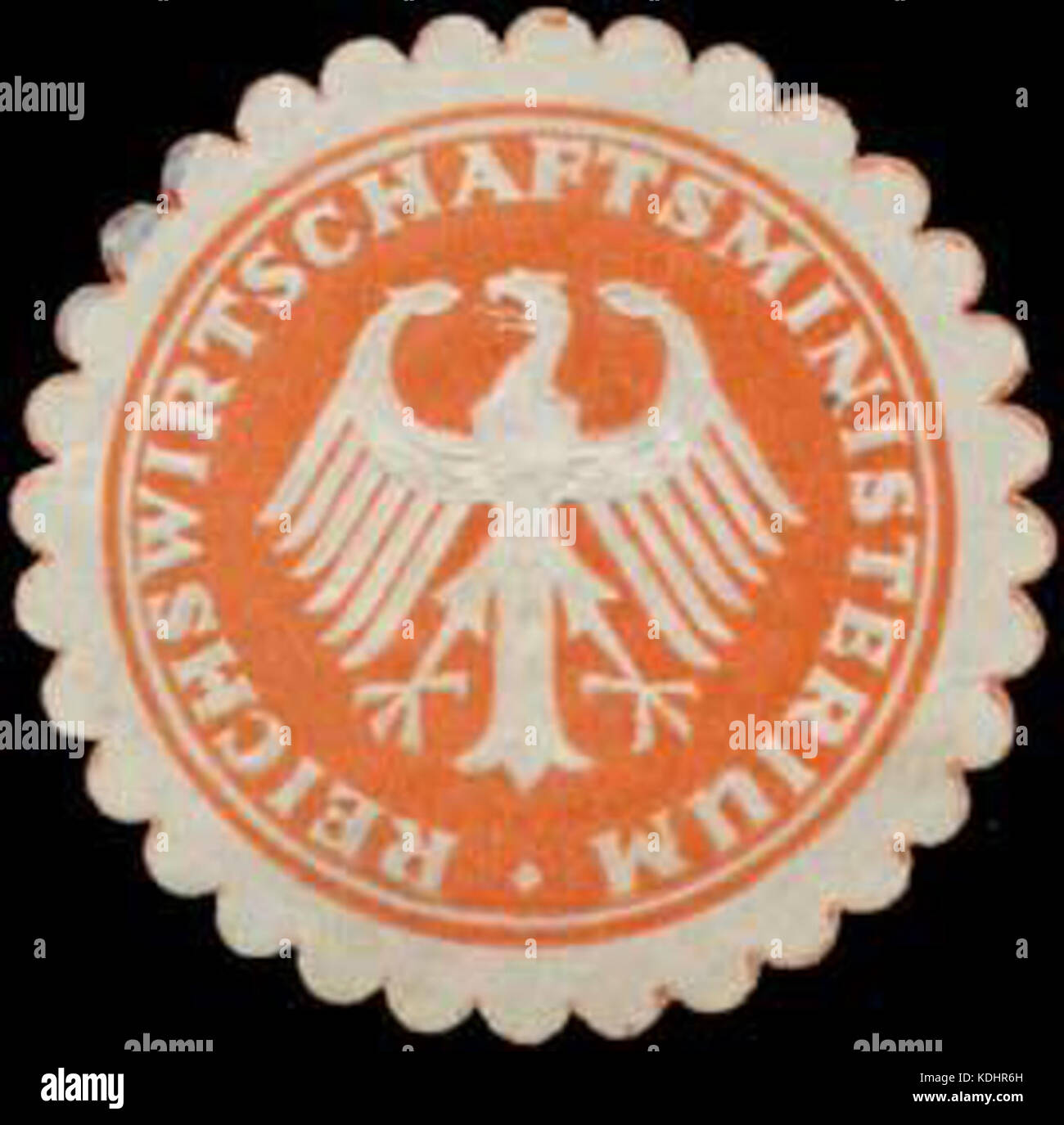 The Siegelmarke (seal mark) of the Reichswirtschaftsministerium (Reich ...