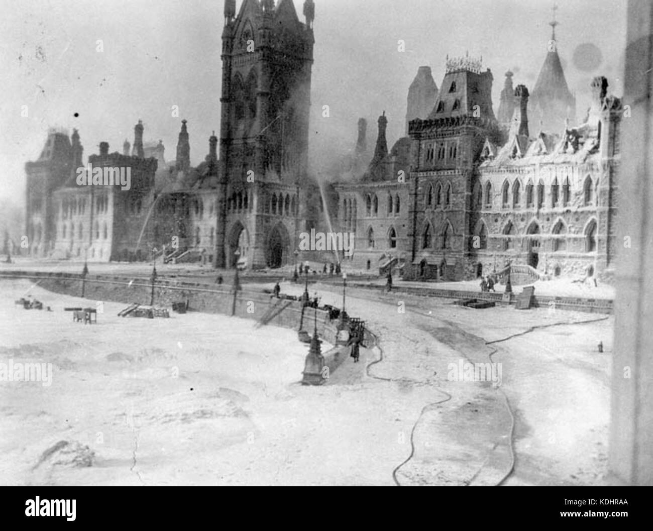 Parliament after fire Stock Photo - Alamy
