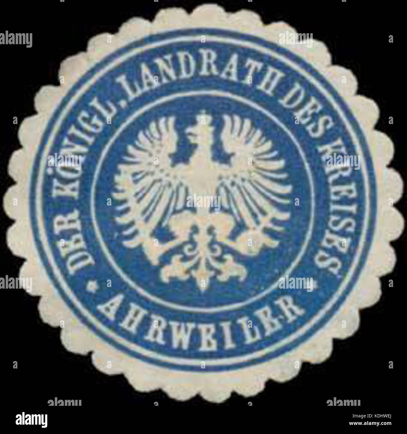 Siegelmarke Der K. Landrath des Kreises Ahrweiler W0387916 Stock Photo ...